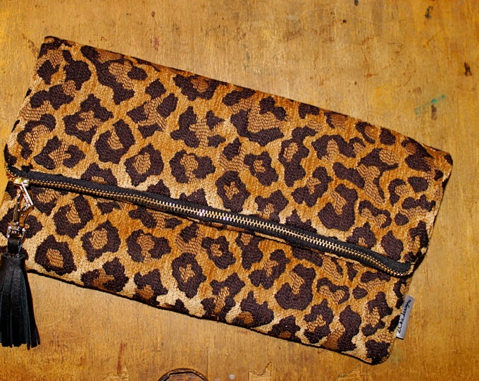 Leopard Clutch Leopard Fold Over Clutch Bag Fall Trends - Etsy