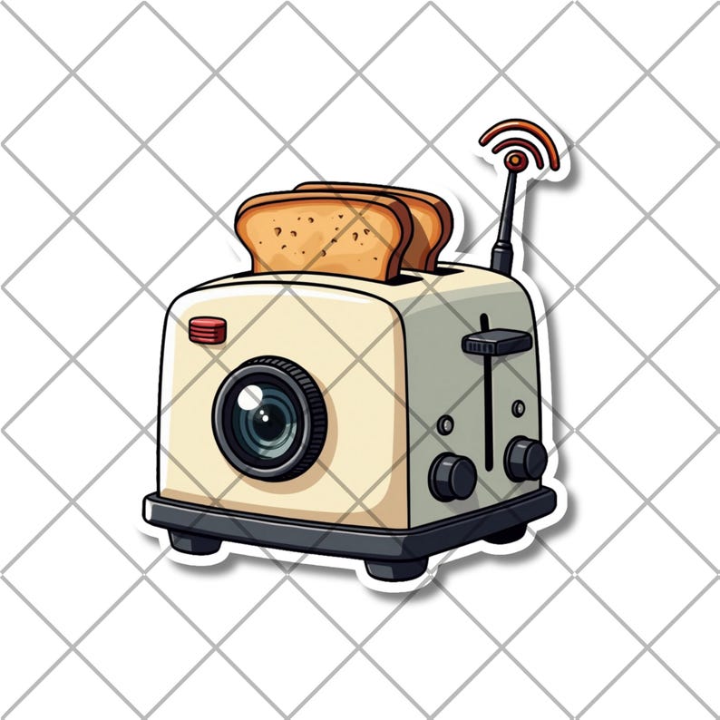 Spy Toaster Digital Design | Cute Sticker Designs | Popular PNG - Etsy