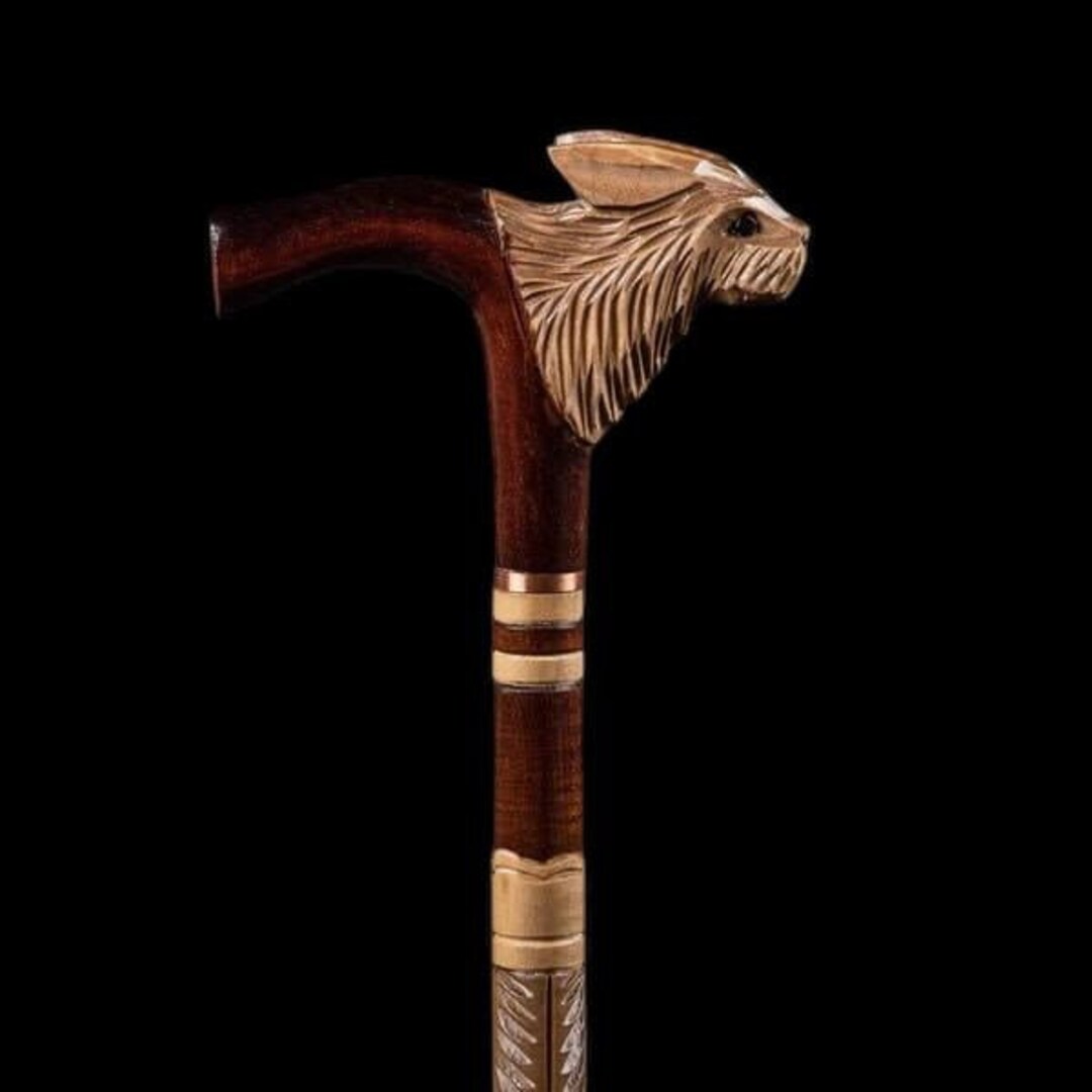 Wood Walking Cane Rabbit Walking Stick Victorian Cane Stylish Wooden ...