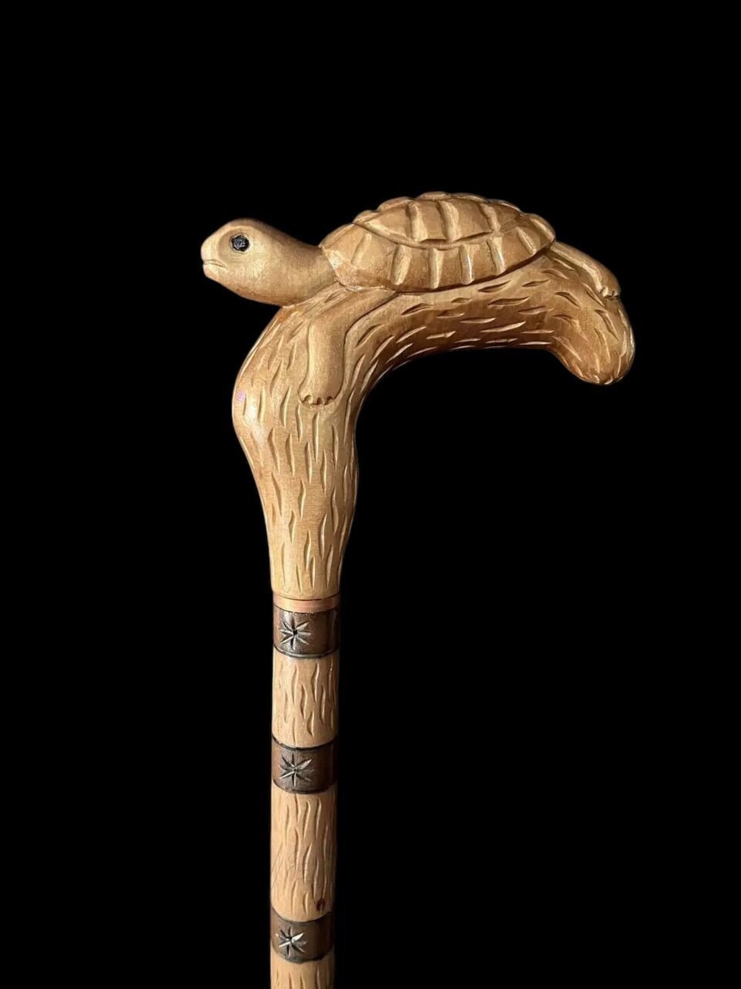 Turtle Head Walking Cane Victorian Turtle Wooden Сane Elegant Turtle ...