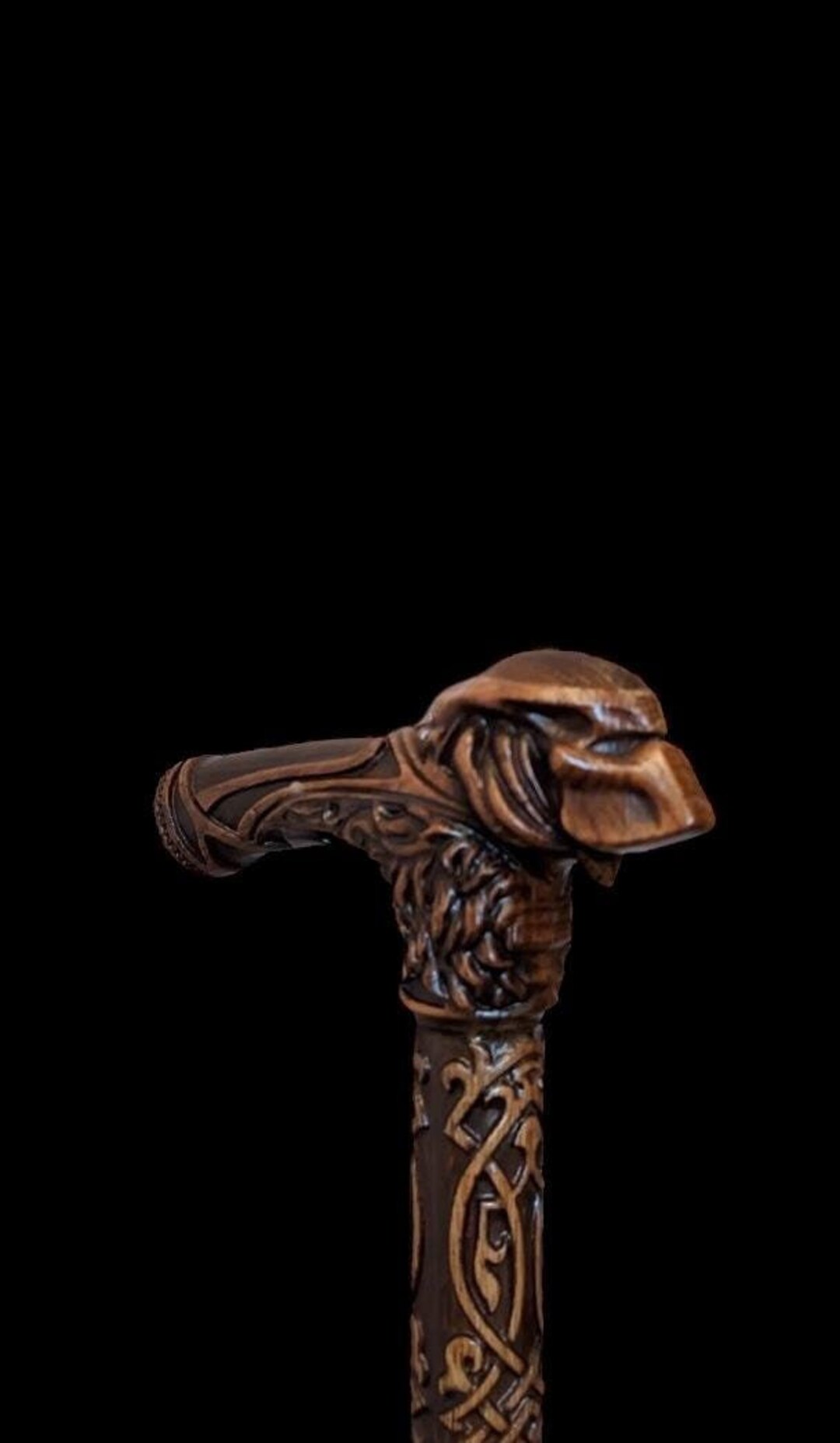 Monster Wooden Walking Stick Cane Collectible Hand Carved Walking Cane ...