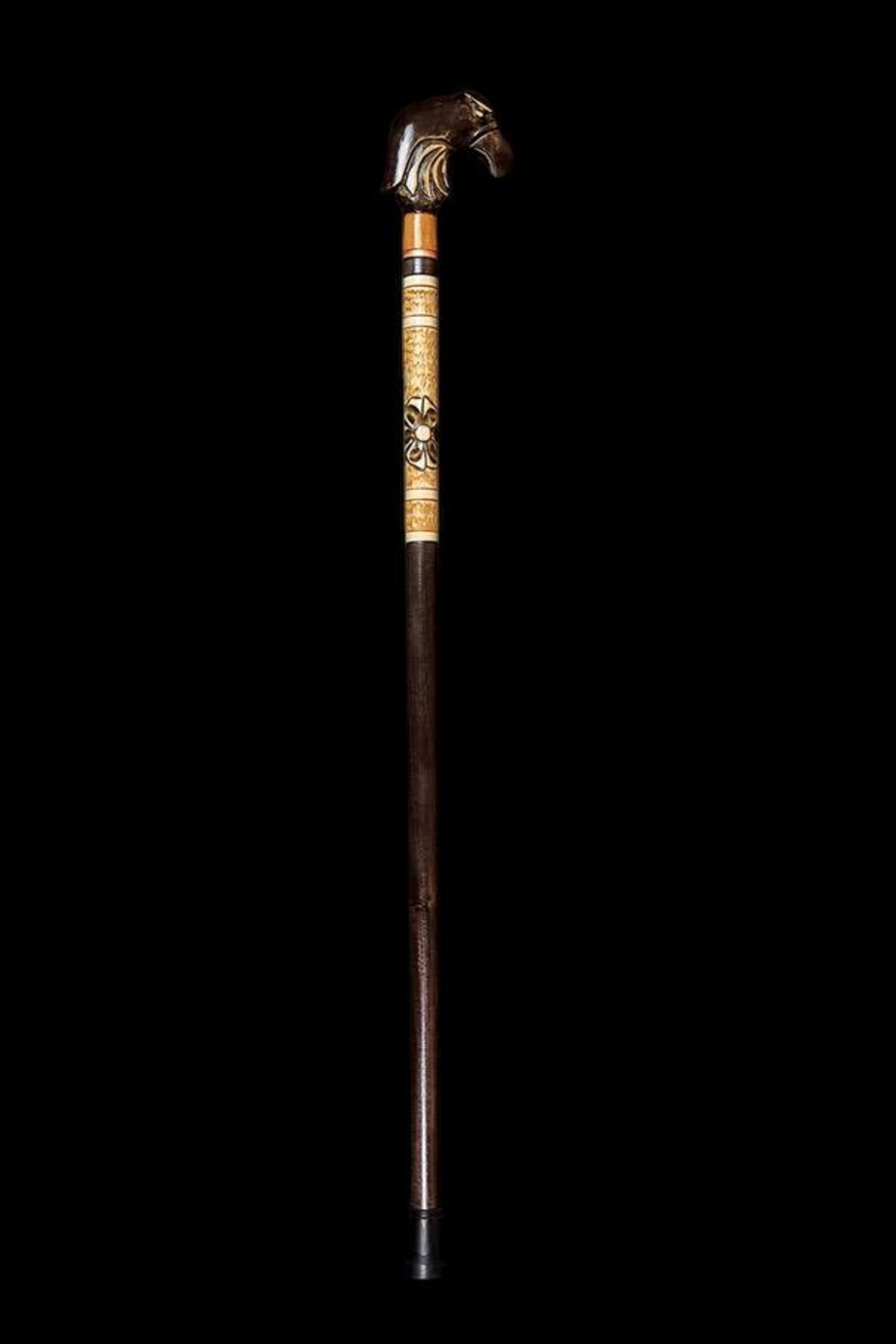 Celtic Raven Cane Walking Stick Raven Head Cane Carved Wooden Stick ...