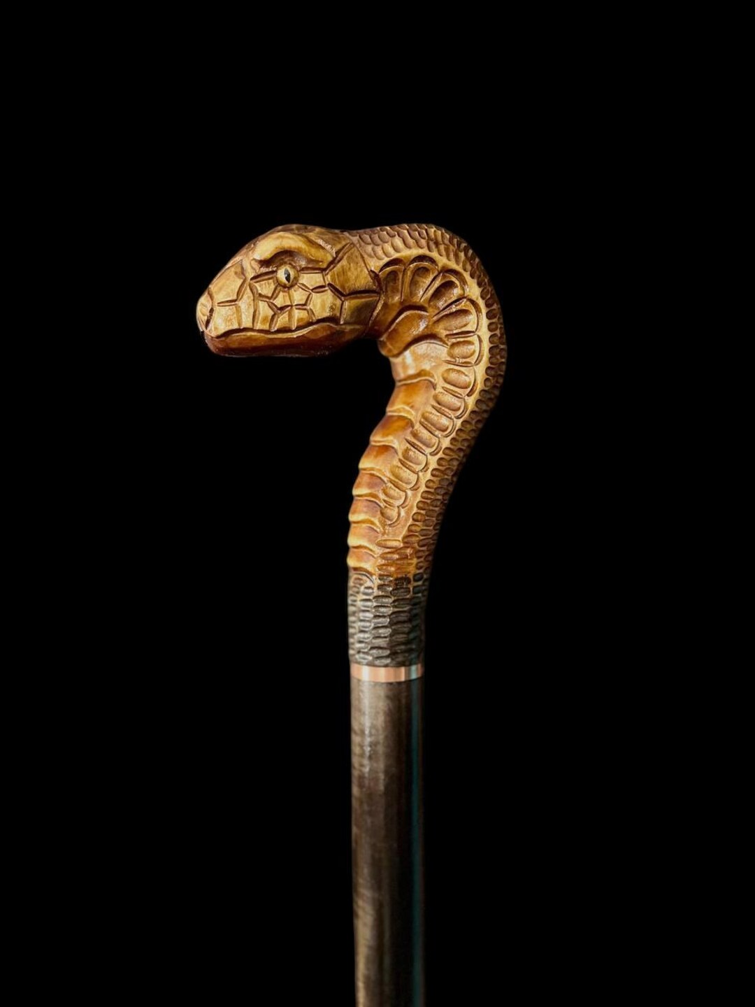 Snake Walking Stick Cobra Hand Carved Walking Stick Designers Wood ...
