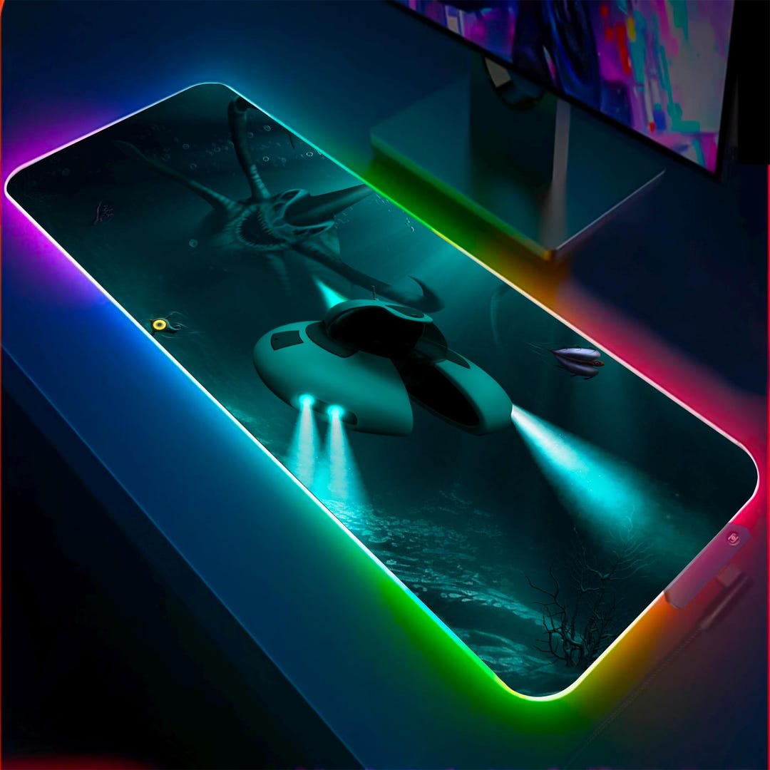 Reaper Leviathan LED Gaming Mouse Pad, LED RGB Gaming Desk Mat, Video ...