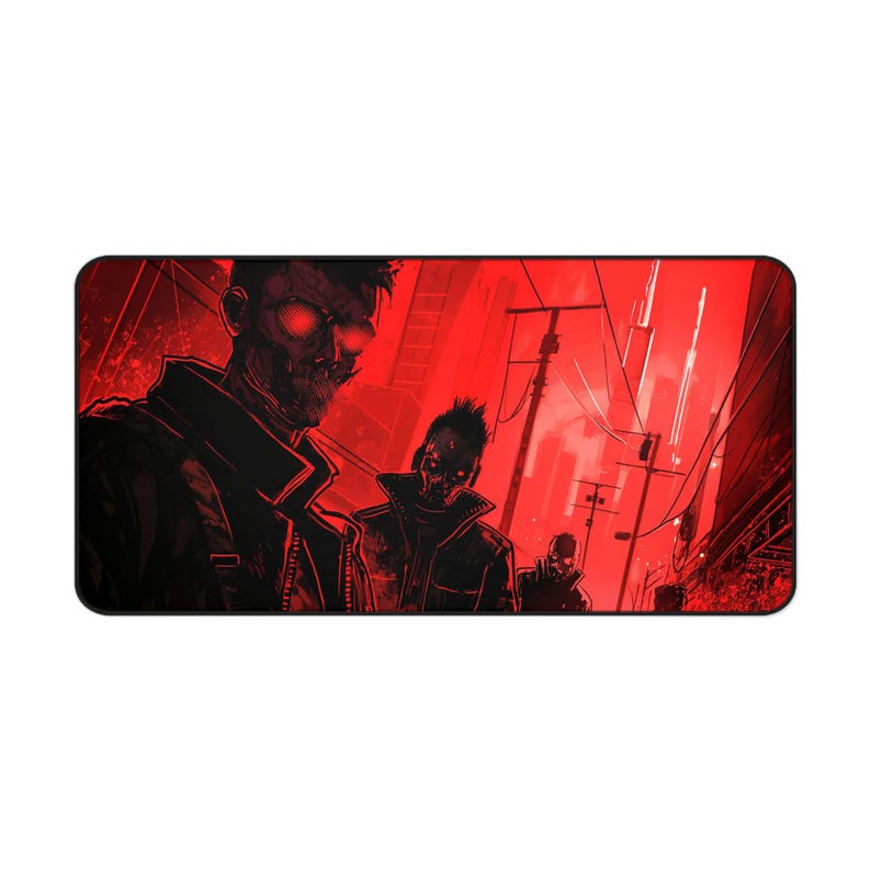 Cyberpunk Zombies Gaming Mouse Pad, Cyberpunk Desk Mat, Retrowave Style ...