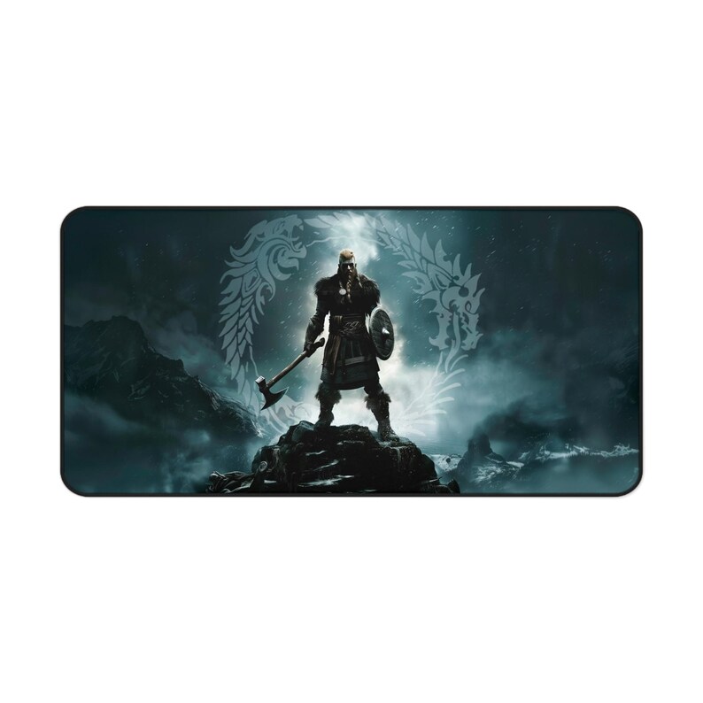 Viking Gaming Desk Mat, Medieval Fantasy Mouse Pad, Northman, Viking ...