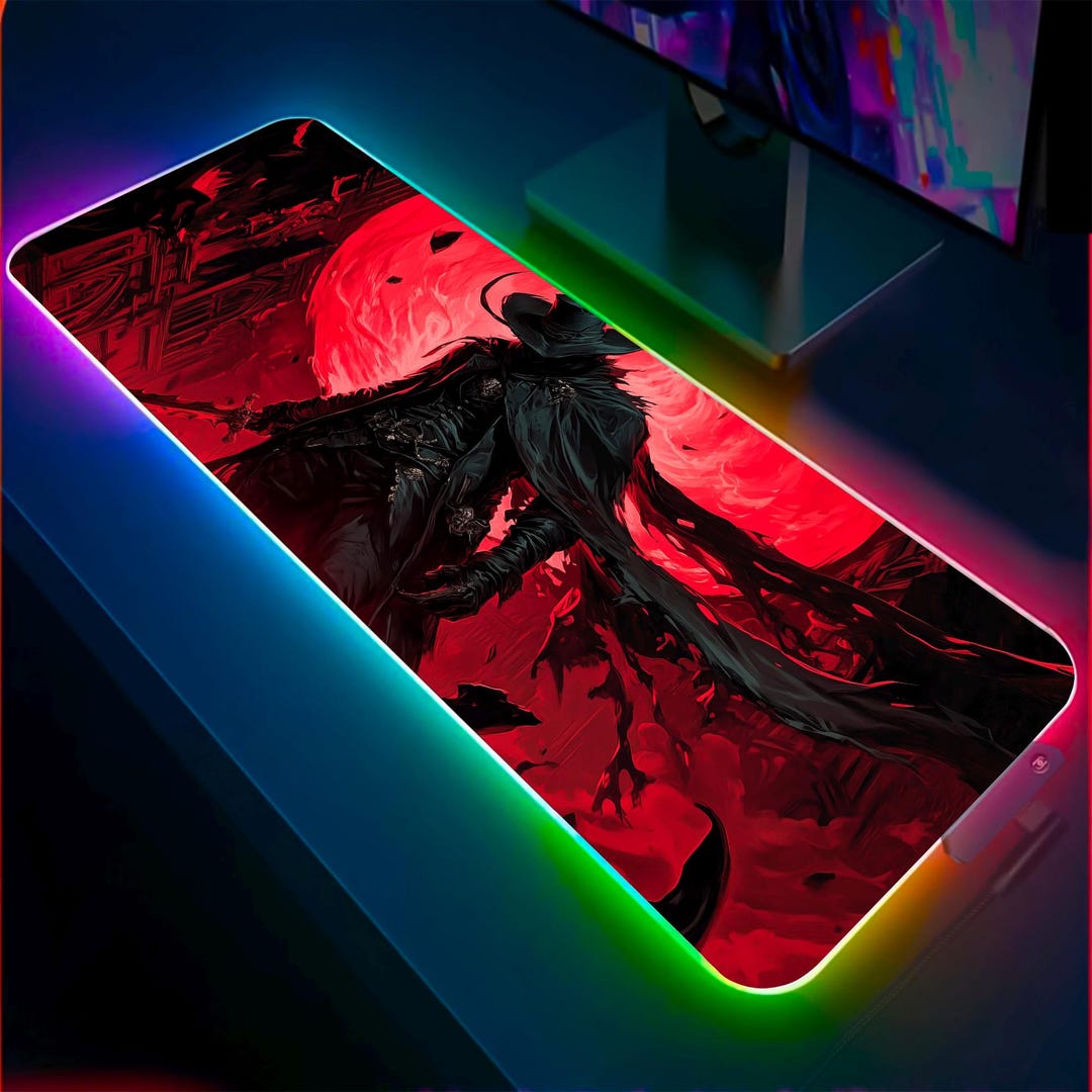 Blood Moon LED RGB Gaming Mouse Pad, Eldritch Horror Style, Lovecraft ...