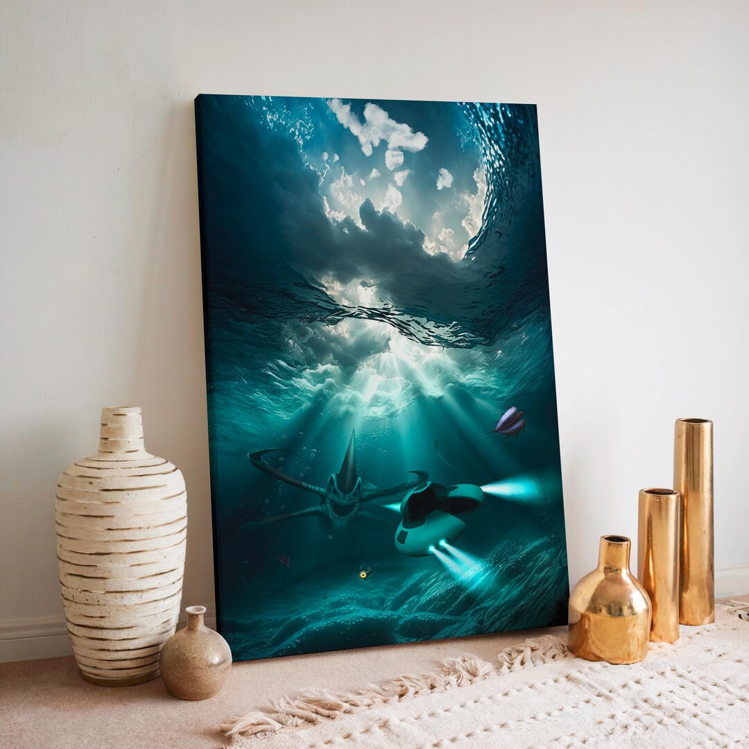 Reaper Leviathan Canvas, Seamoth, Videogame Print, Home Decoration ...
