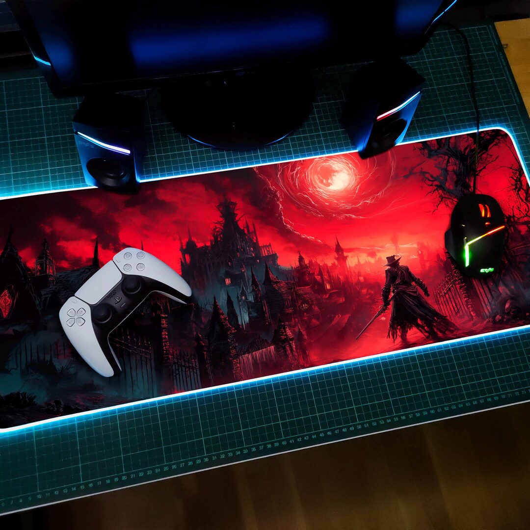 Blood Moon Eclipse LED Gaming Mouse Pad, Eldritch Horror Style ...