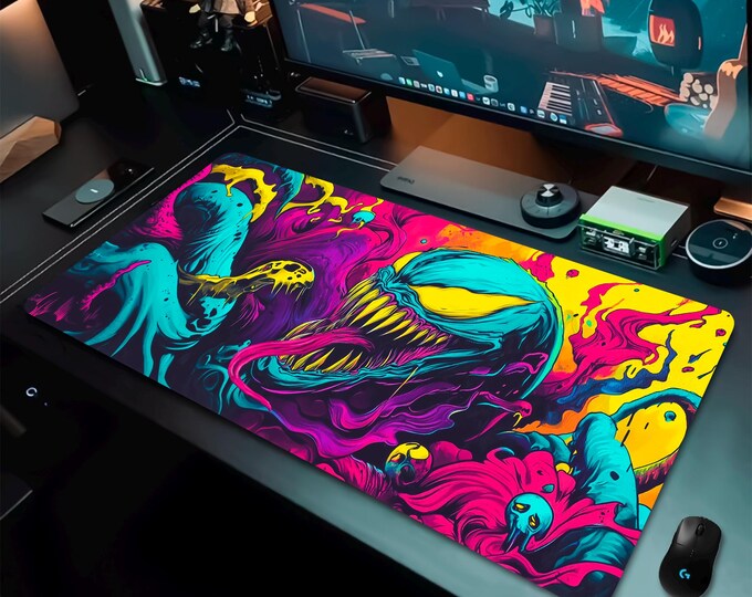 XXL Spiderman LED Deskmat RGB Venom Mousepad Xl Spider Man Desk Mat ...