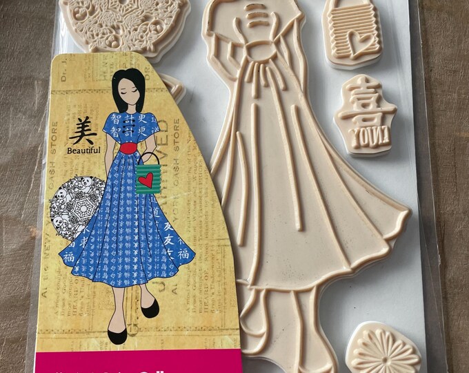Julie Nutting Mixed Media Rubber Stamp-kyoko - Etsy