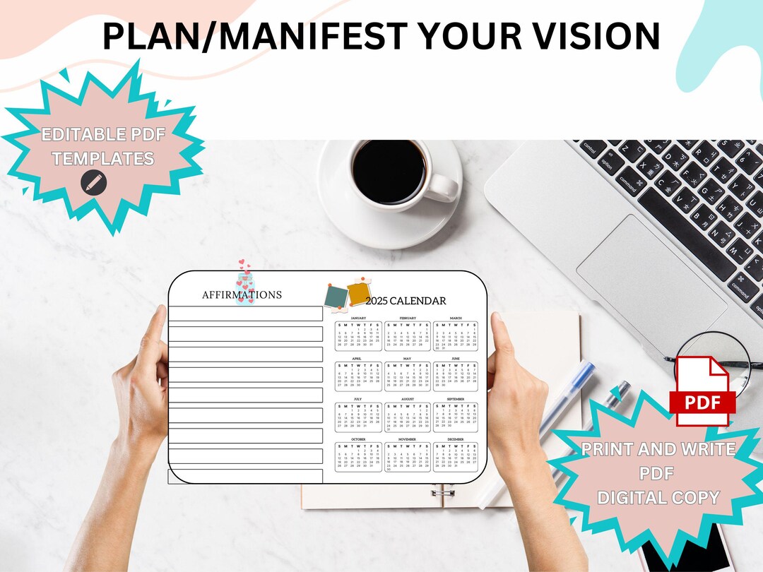 2025 Vision Board Dream Board Goal Planner Vision Board Party Manifest ...