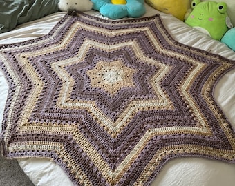 Chunky Crochet Purple Ombré Star Blanket - Etsy