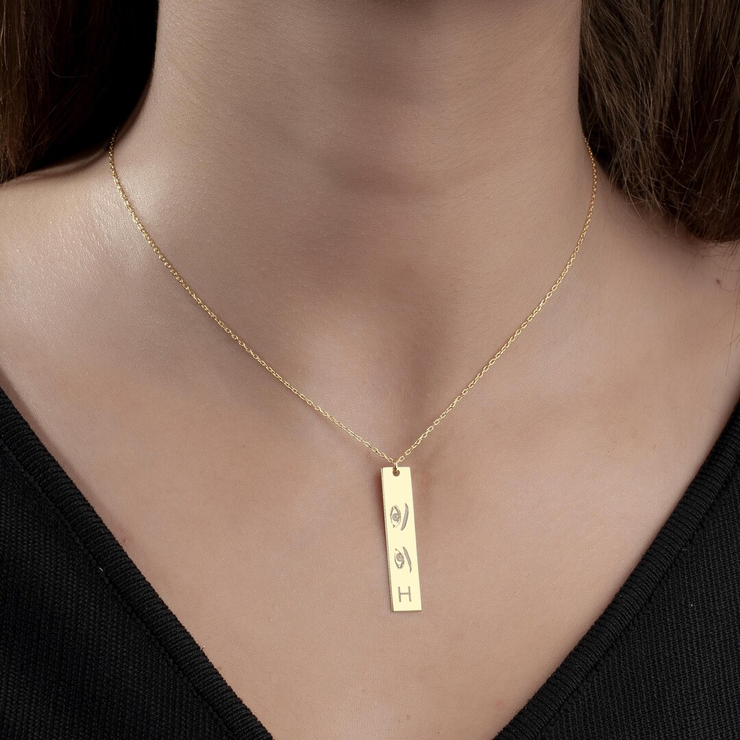 Custom Human Eye Print Necklace| Lover Eyes Gift Necklace| Eye Necklace ...