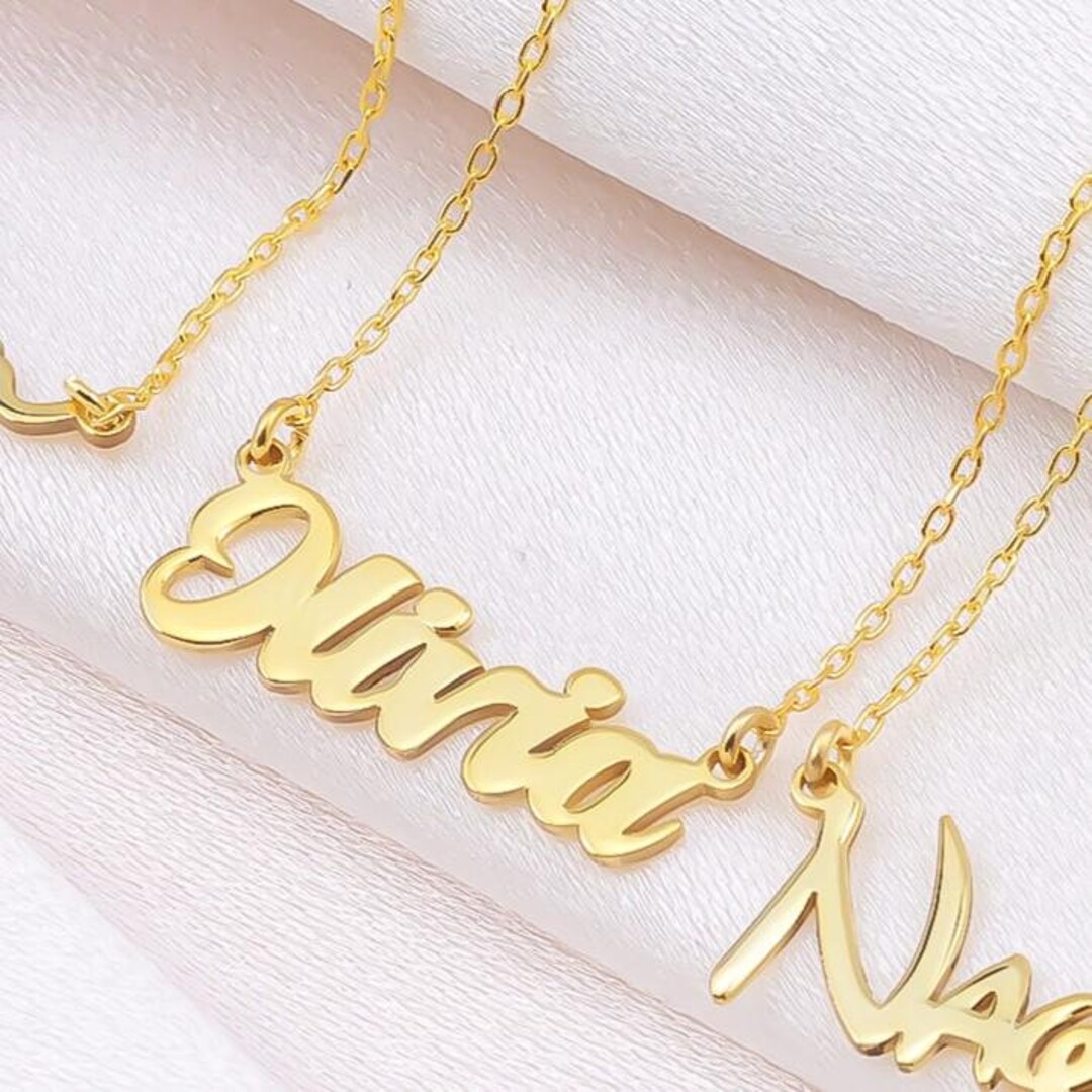 Custom Name Necklace Gift for Mom Dainty Name Necklaces for Women Gold ...