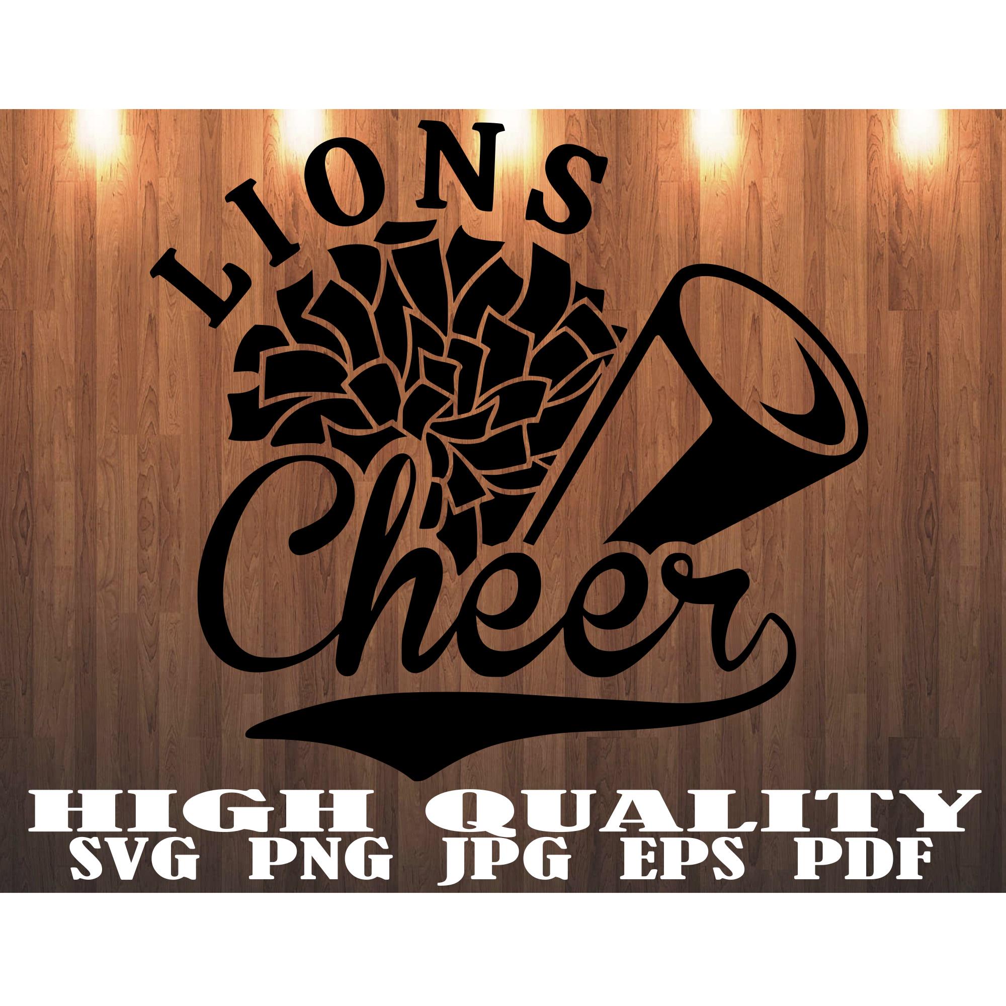 Lions Cheer Svg Png Jpg Cheer Svg Cheerleader Svg Cheerleading Shirt ...