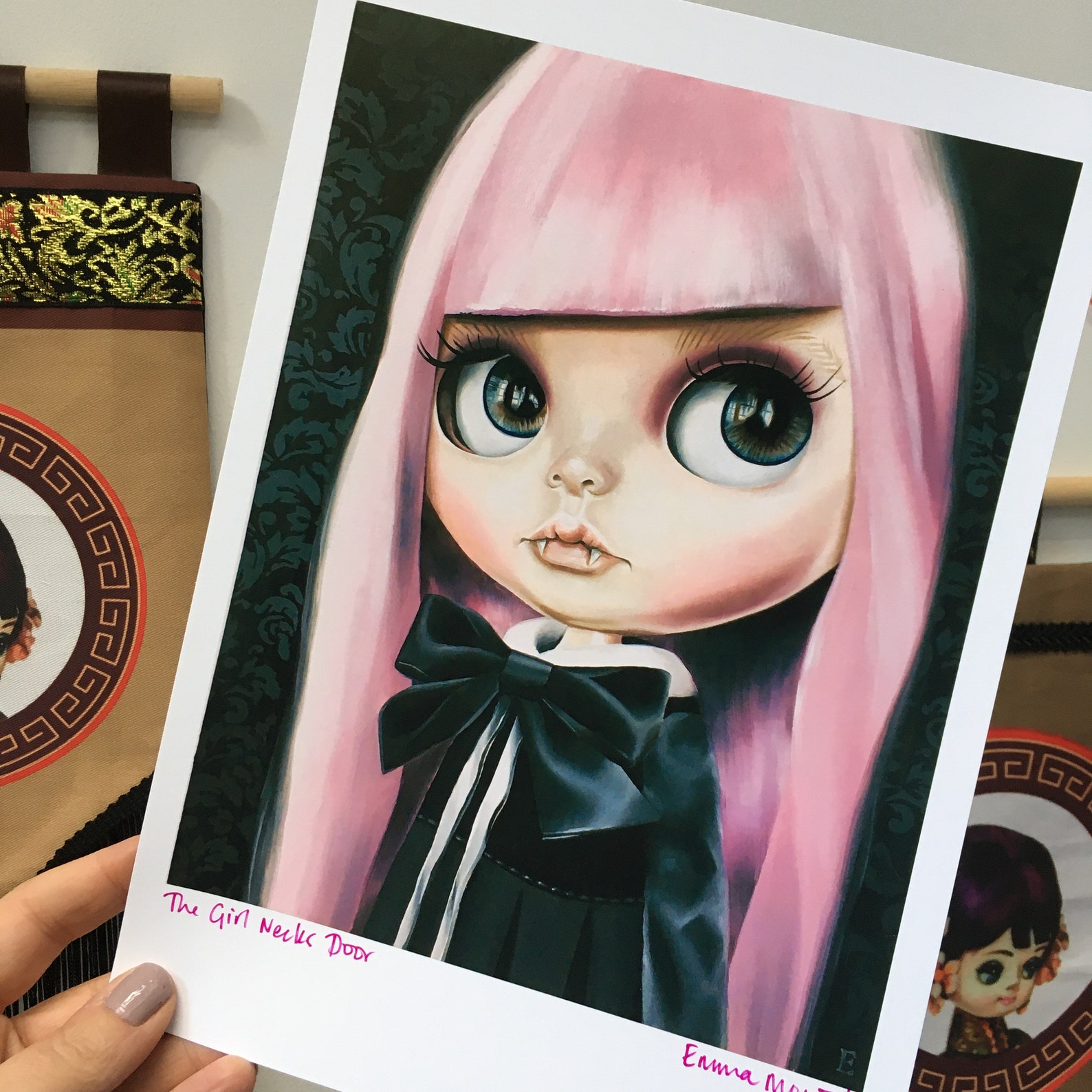 Blythe Doll / Vampire Pink Hair Gothic Girl / A4 Art Print / - Etsy