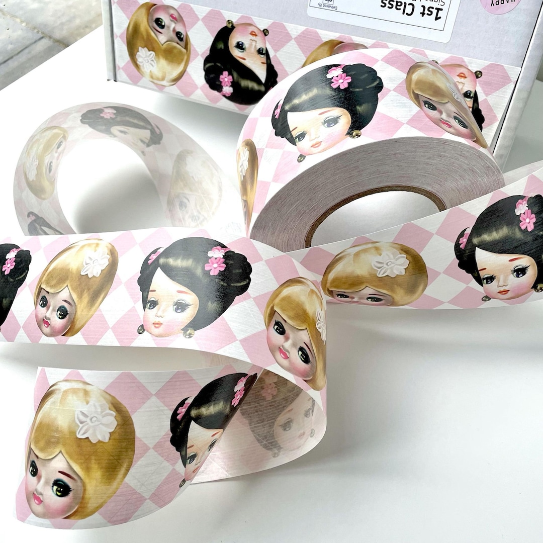 3" Wide! POSE DOLL TAPE / Gummed Tape by the Metre 1m / Bradley Doll ...