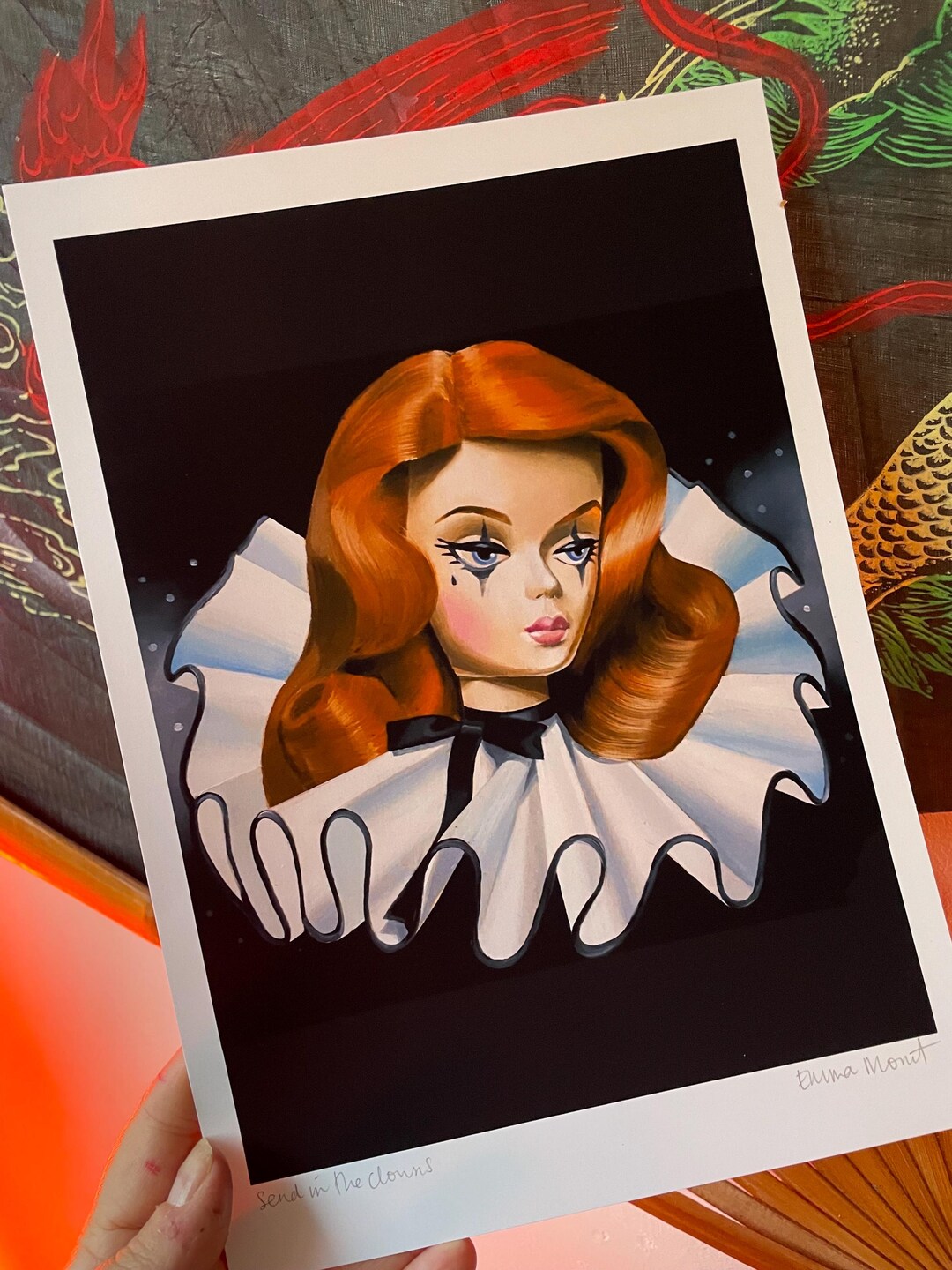 A4 Art Print / Vintage Doll 'send in the Clowns' / Femme Fatale ...