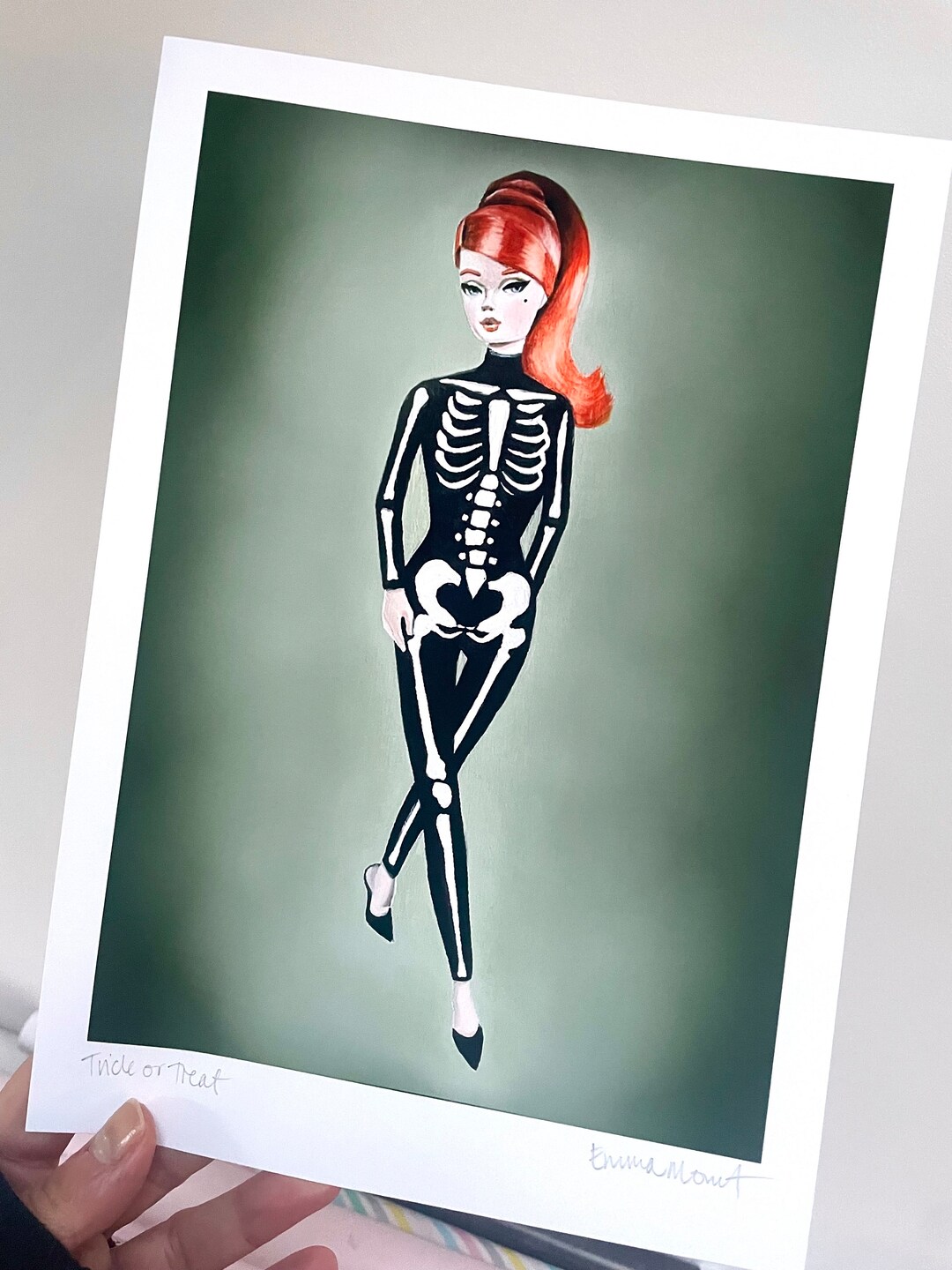 Barbie Doll Skeleton / A4 Art Print / 'trick or Treat' - Etsy UK