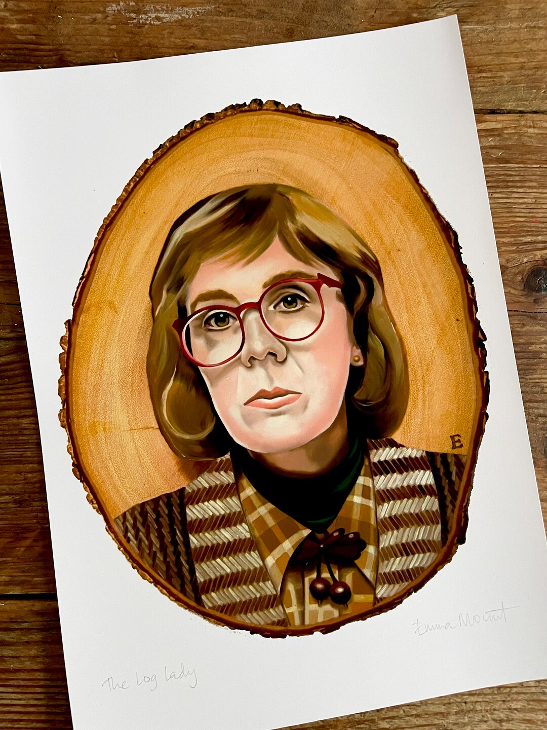 Log Lady / A4 Art Print / Fan Art Tribute Twin Peaks / Fire Walk With ...