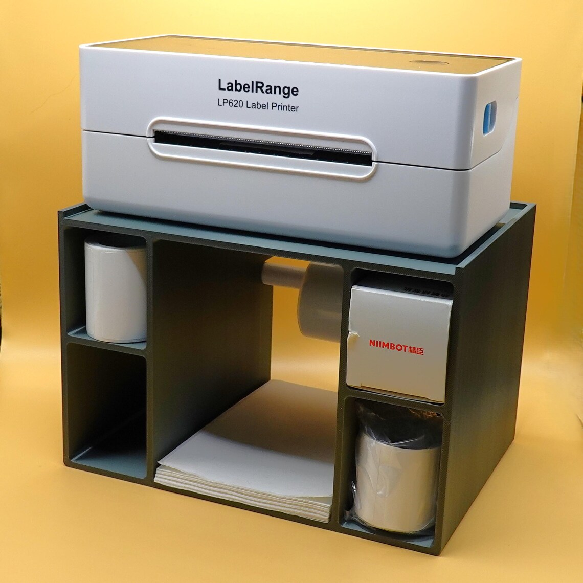 Universal Thermal Label Printer Stand With Storage (3D Printed) - Etsy