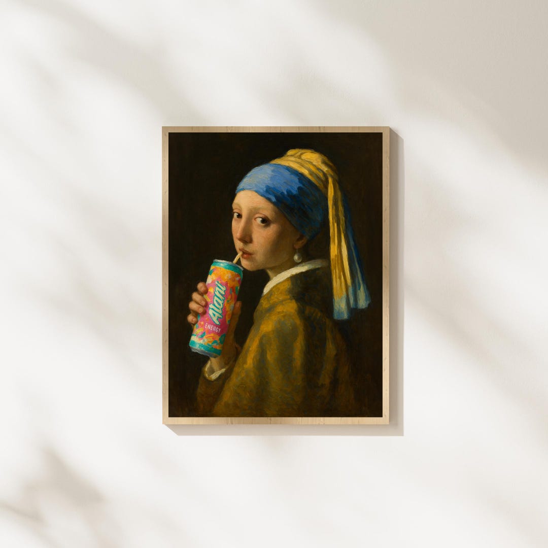 Alani Nu Girl With a Pearl Earring Art Print – Funny Renaissance Meme ...