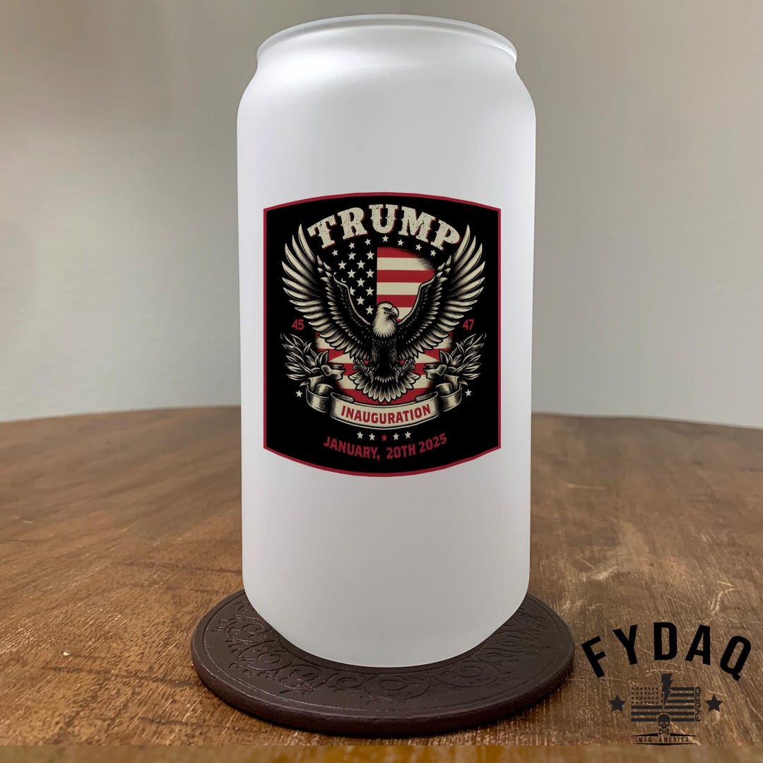 Trump 2025 Inauguration Frosted Beer Glass Donald Trump Inauguration ...