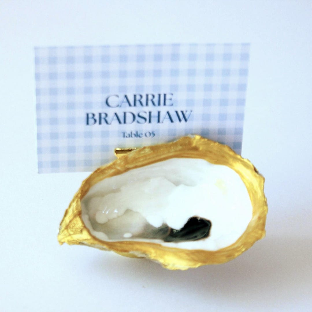 Oyster Shell Place Card Holder for Beach Wedding Table Decor Formal ...