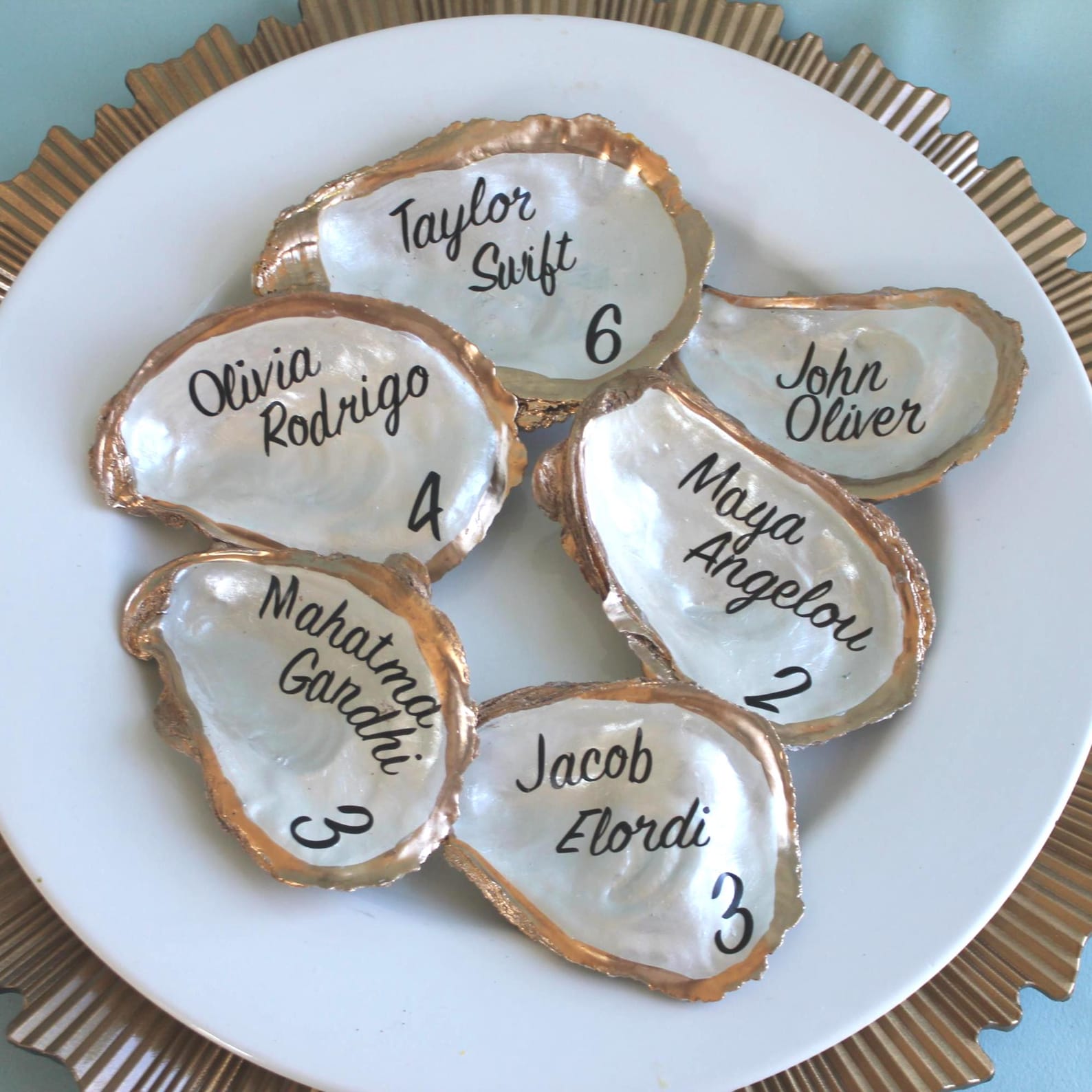 Oyster Shell Place Cards for Beach Wedding Table Decor Formal Event ...