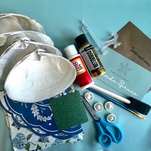 DIY Clam Shell Decoupage Set of 4 Kit for Crafting Party Beach Shell ...