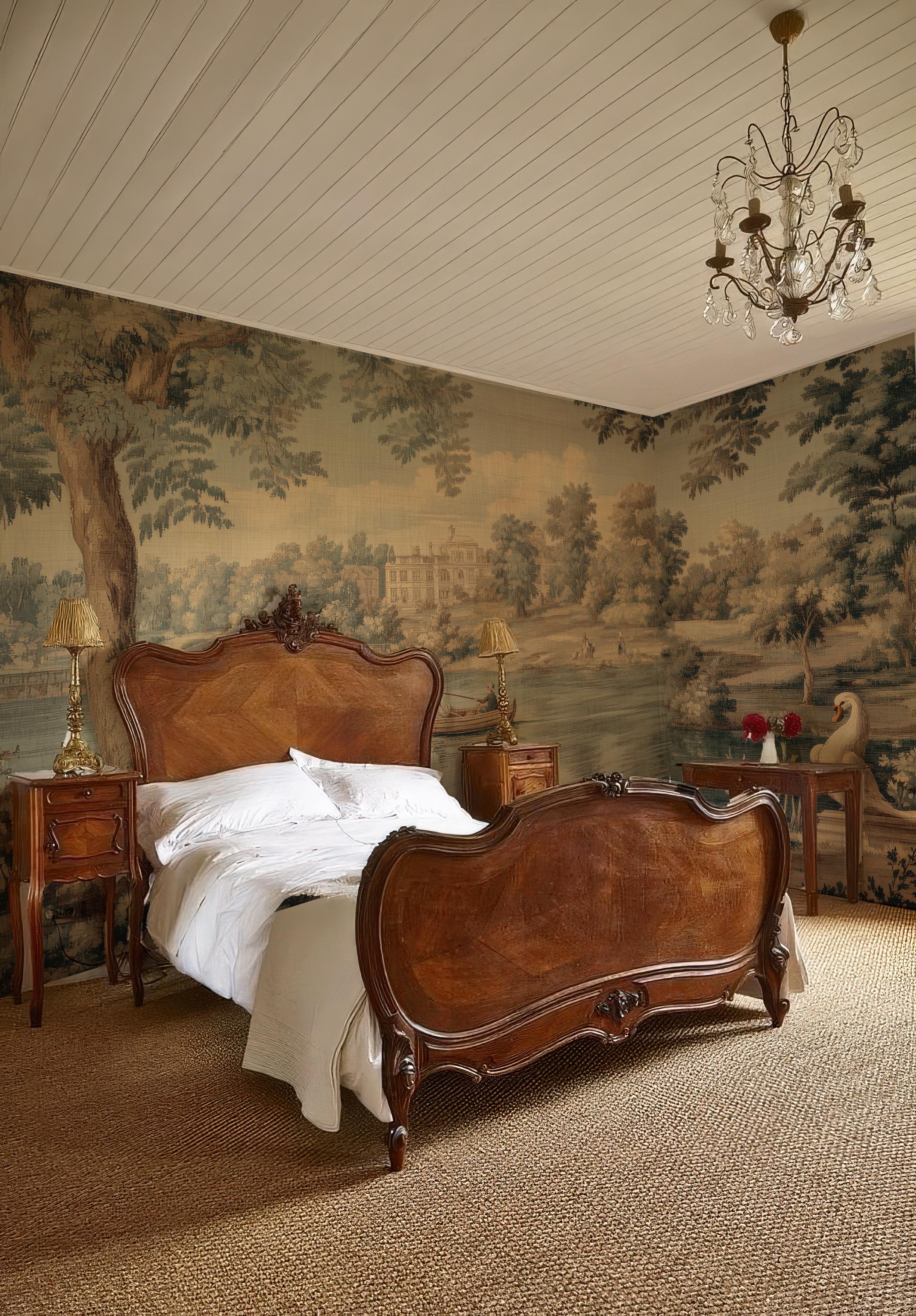 Vintage English River Landscape Wallpaper Mural: Removable Baroque Wall ...
