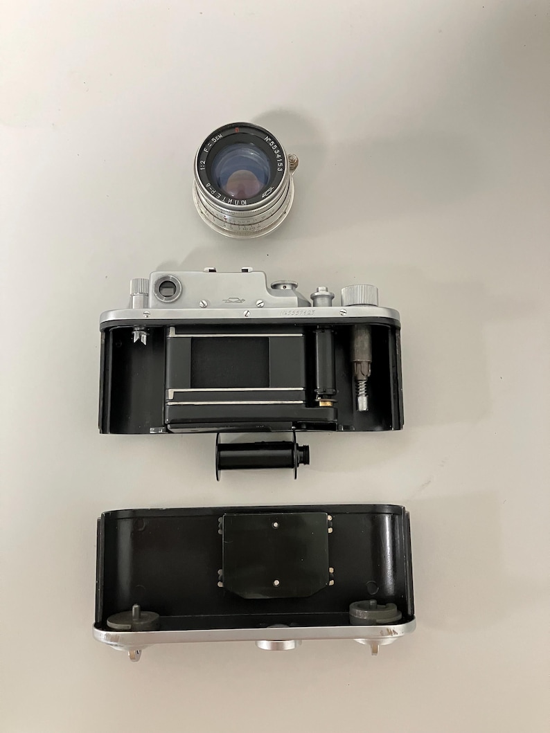 Vintage Rangefinder Analog Camera From World War II Zorki 3M - Leica ...