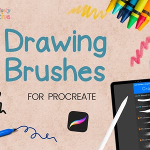 9 Drawing Brushes for Procreate - Etsy