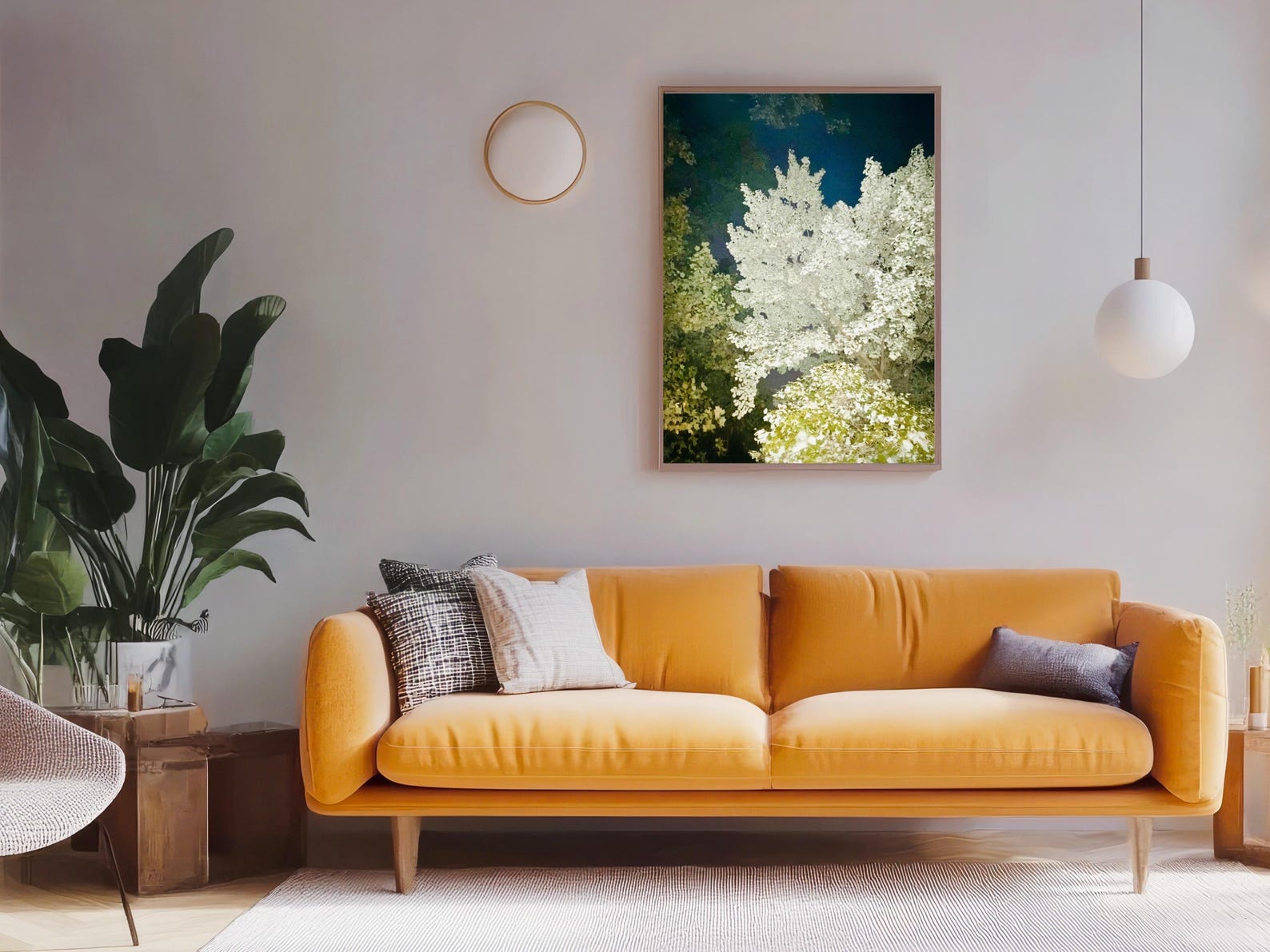 White Tree Photo Print: Night Landscape Wall Art (digital Download) - Etsy