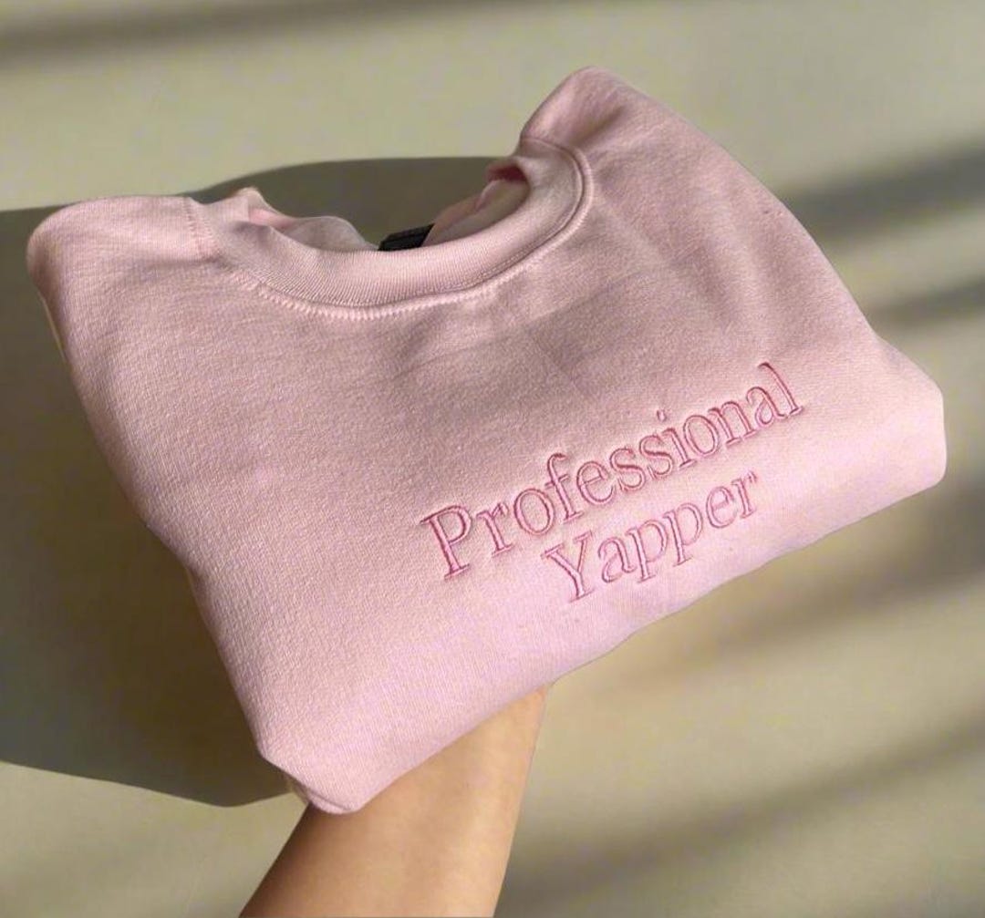 Professional Yapper | Embroidered Crewneck - Etsy
