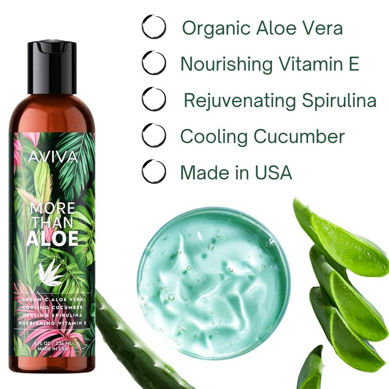 Aviva Aloe Vera Gel – Sun Burn Relief – After Sun Moisturizer – Cooling ...