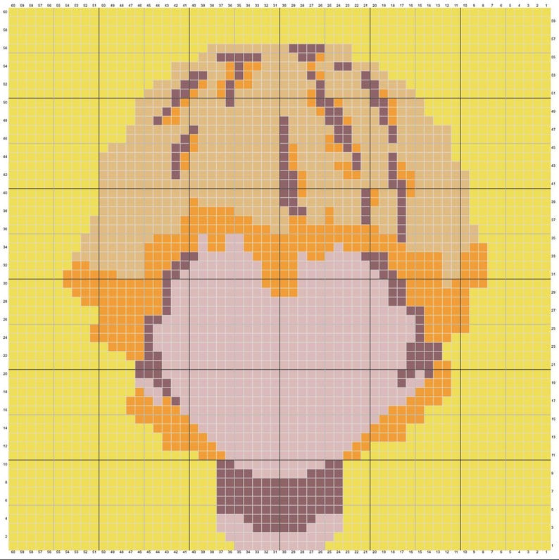 Zenitsu Agatsuma demon Slayer Silhouette Alpha Crochet Pattern 60x60 - Etsy