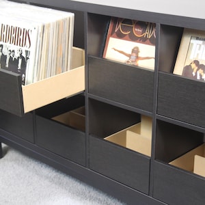 IKEA Kallax Vinyl Record Storage Drawers, LP Dig Cabinet Hack SCRONA - Etsy