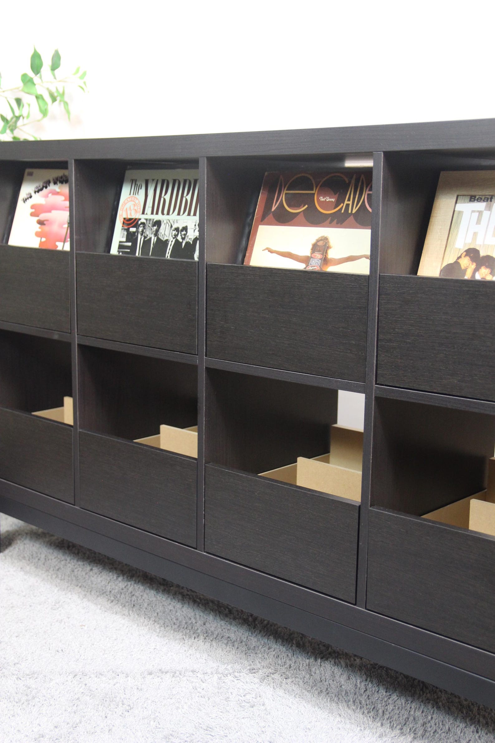 IKEA Kallax Vinyl Record Storage Drawers, LP Dig Cabinet Hack SCRONA - Etsy