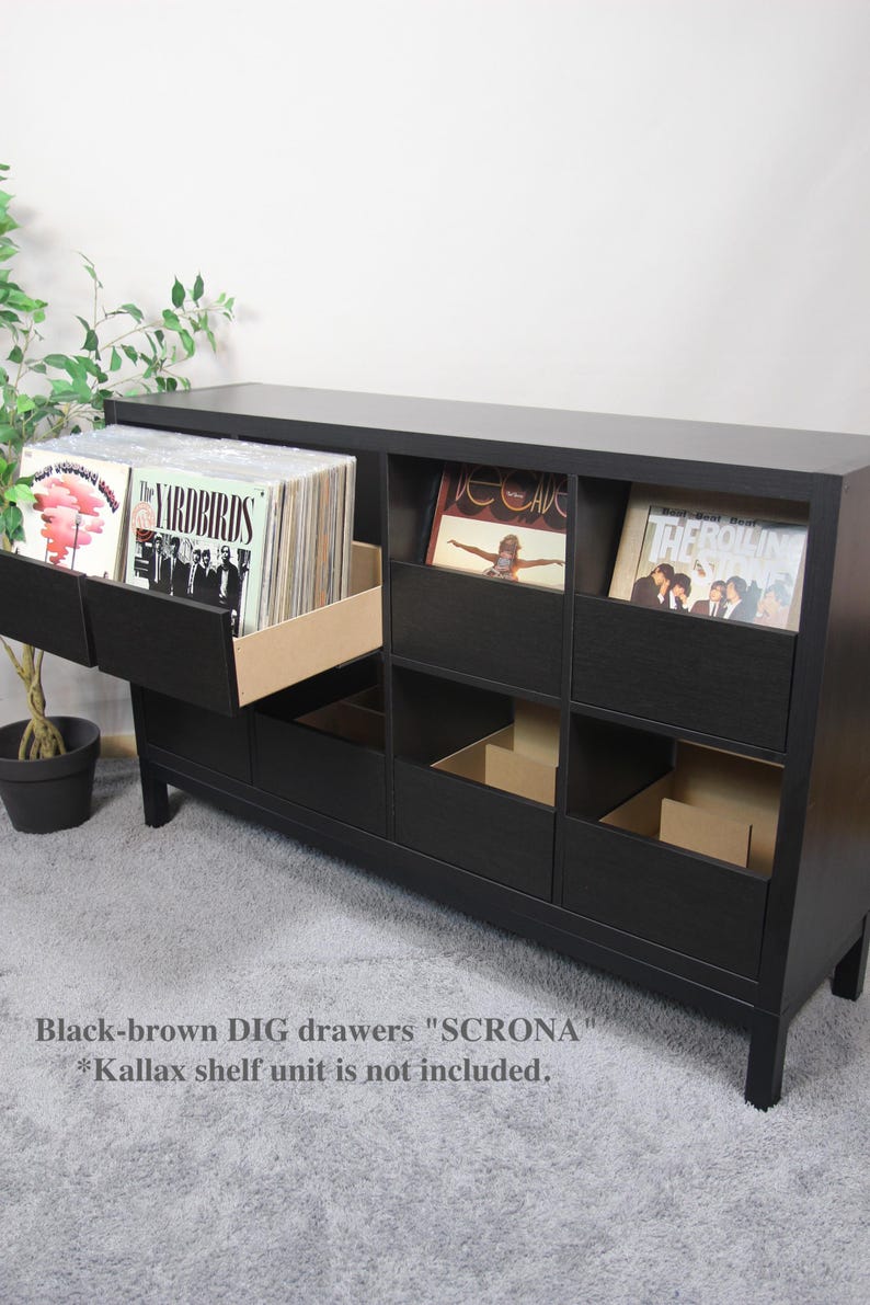 Vinyl Record Dig Storage for IKEA Kallax：diy Drawers, LP Part Cabinet ...