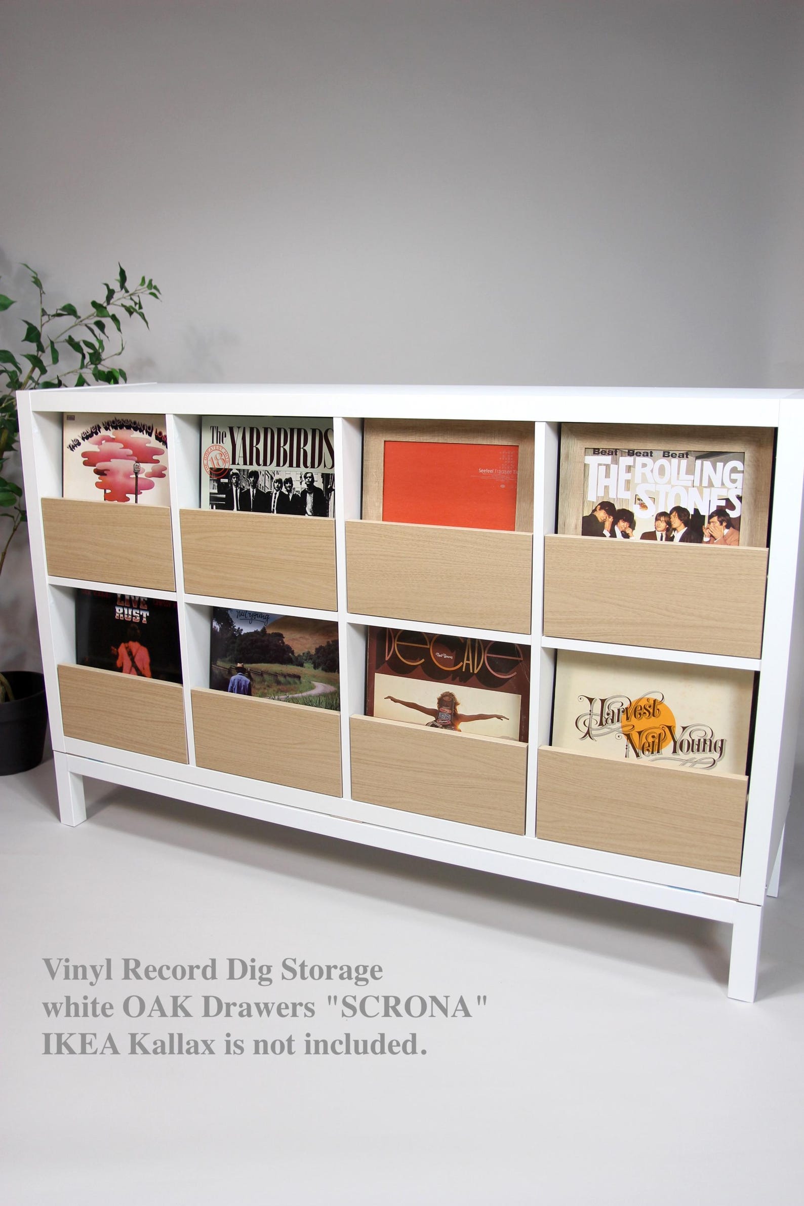 IKEA Kallax Vinyl Record Storage Drawers, LP Cabinet Hack, Minimalist ...