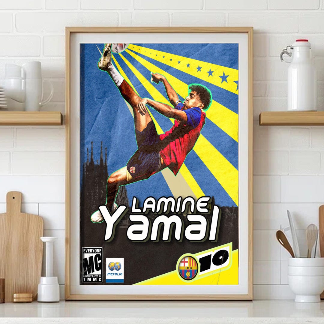 Lamine Lamal Sports Poster - Retro Home Decor, Collectible Lamal Sports ...
