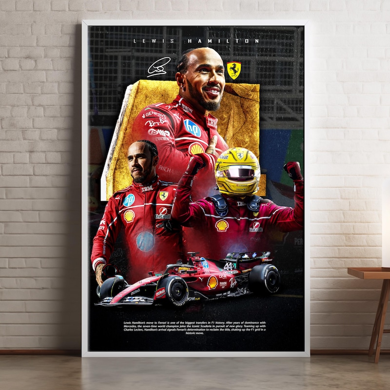 Ferrari Team Poster - Etsy