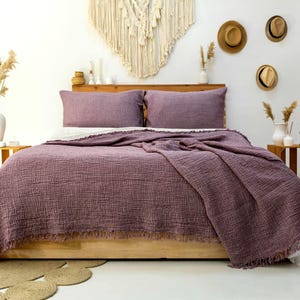 Organic Turkish Cotton Muslin Bedding Set, Oversized Custom Size Muslin ...