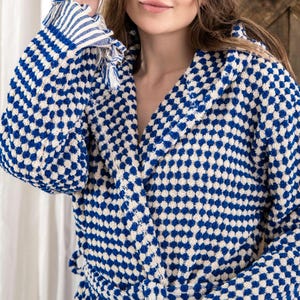 Handwoven Turkish Cotton Bubble Robe: Soft Organic Bathrobe - Etsy
