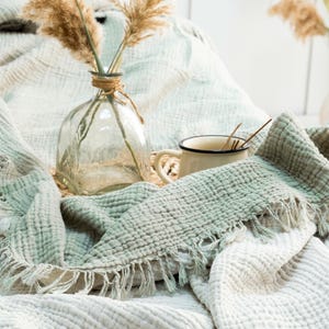 Organic Turkish Cotton Muslin Bedding Set, Oversized Custom Size Muslin ...