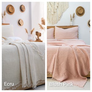 Organic Turkish Cotton Muslin Bedding Set: Extra Soft Gauze Blanket - Etsy