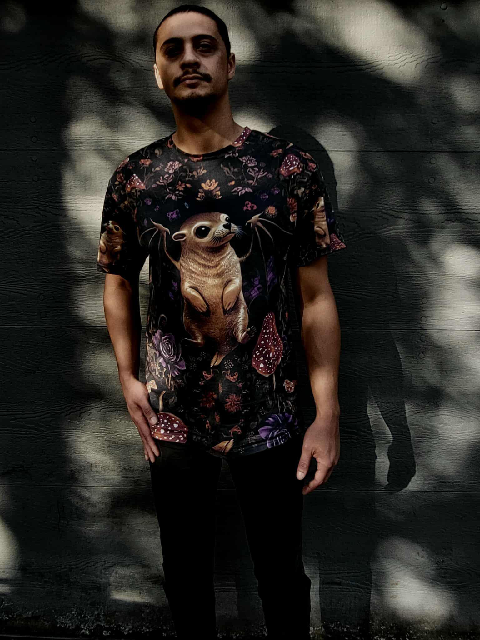 Dark Woodland Black Rose Mushroom Seal Bat Cottagecore Dark Psy Woods ...