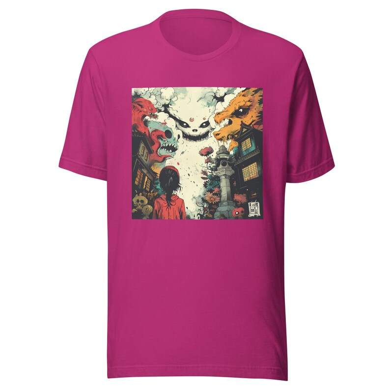 Yokai Faces Sky In Wonder Japan Anime Steam Punk Unisex Tee Etsy